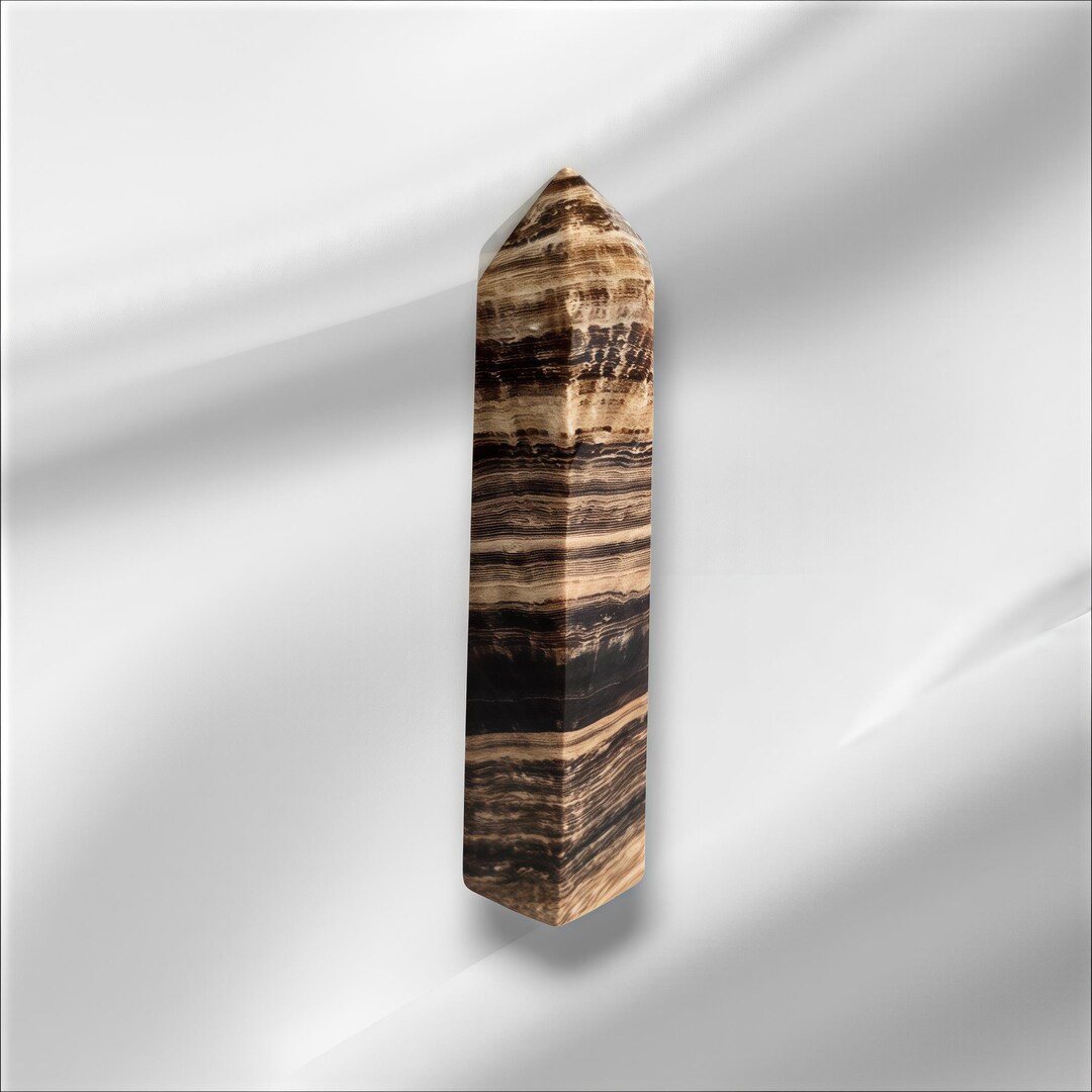 Chocolate Calcite Tower: 5 Inch Healing Crystal Decor, Spiritual Gift ...