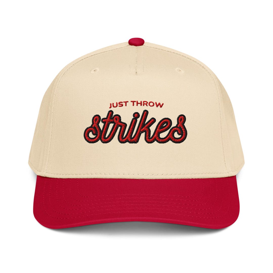 Just Throw Strikes Baseball Hat, Two Tone 5 Panel Cap - Etsy