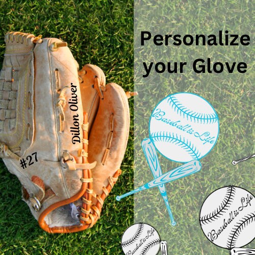 Personalized Baseball Glove Name Label: DIY Iron-on Vinyl Decal - Etsy