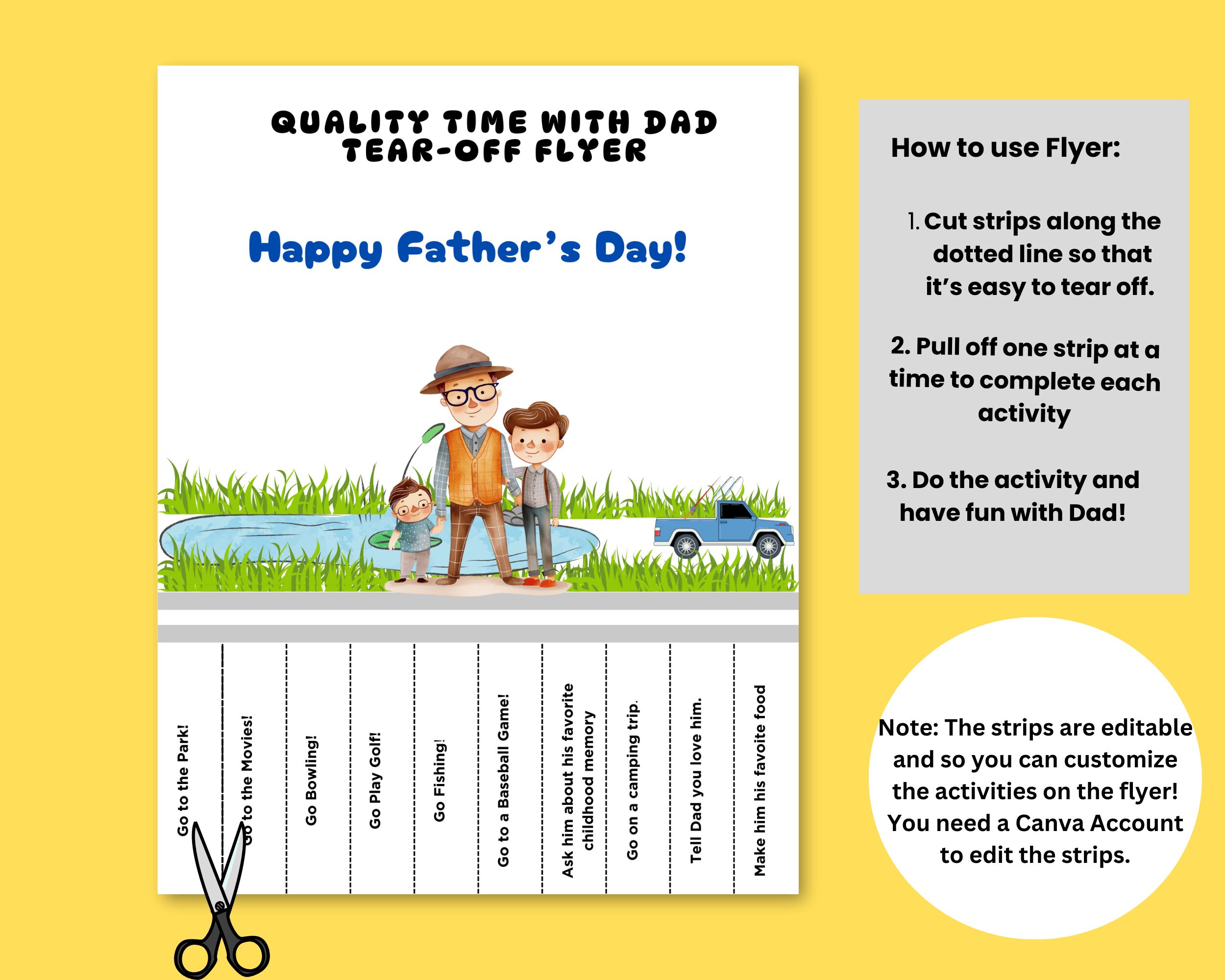 Fathers Day Flyer, Fathers Day Template Editable, Fathers Day ...
