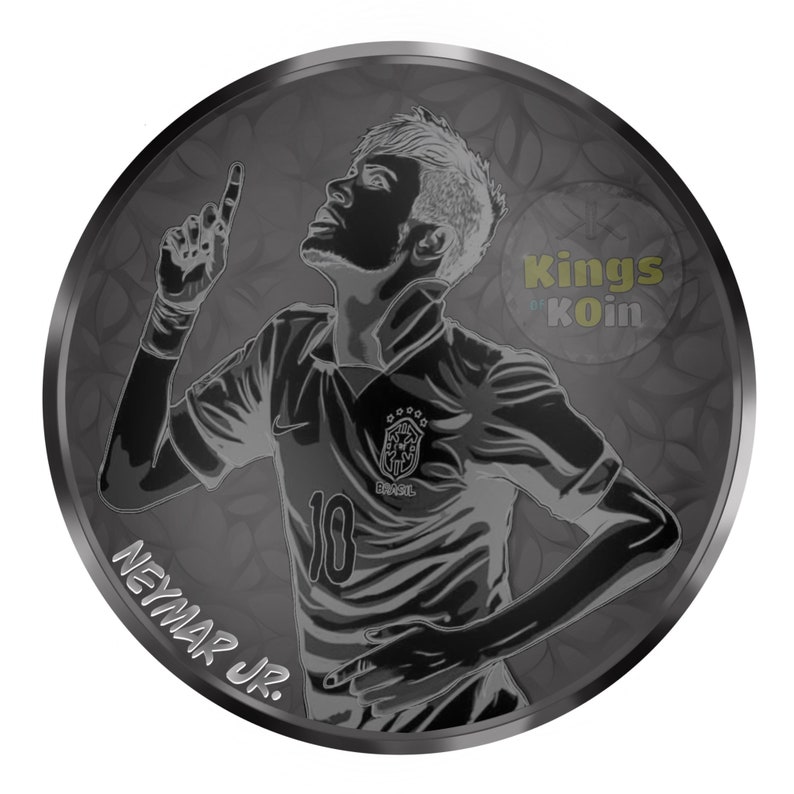 Neymar JR. Silver & Black Edition Digital Koin. - Etsy