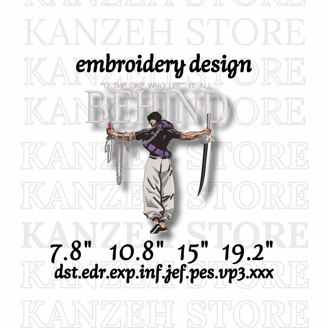 Toji Fushiguro Embroidery Design | Jujutsu Kaisen Anime Stitch File ...