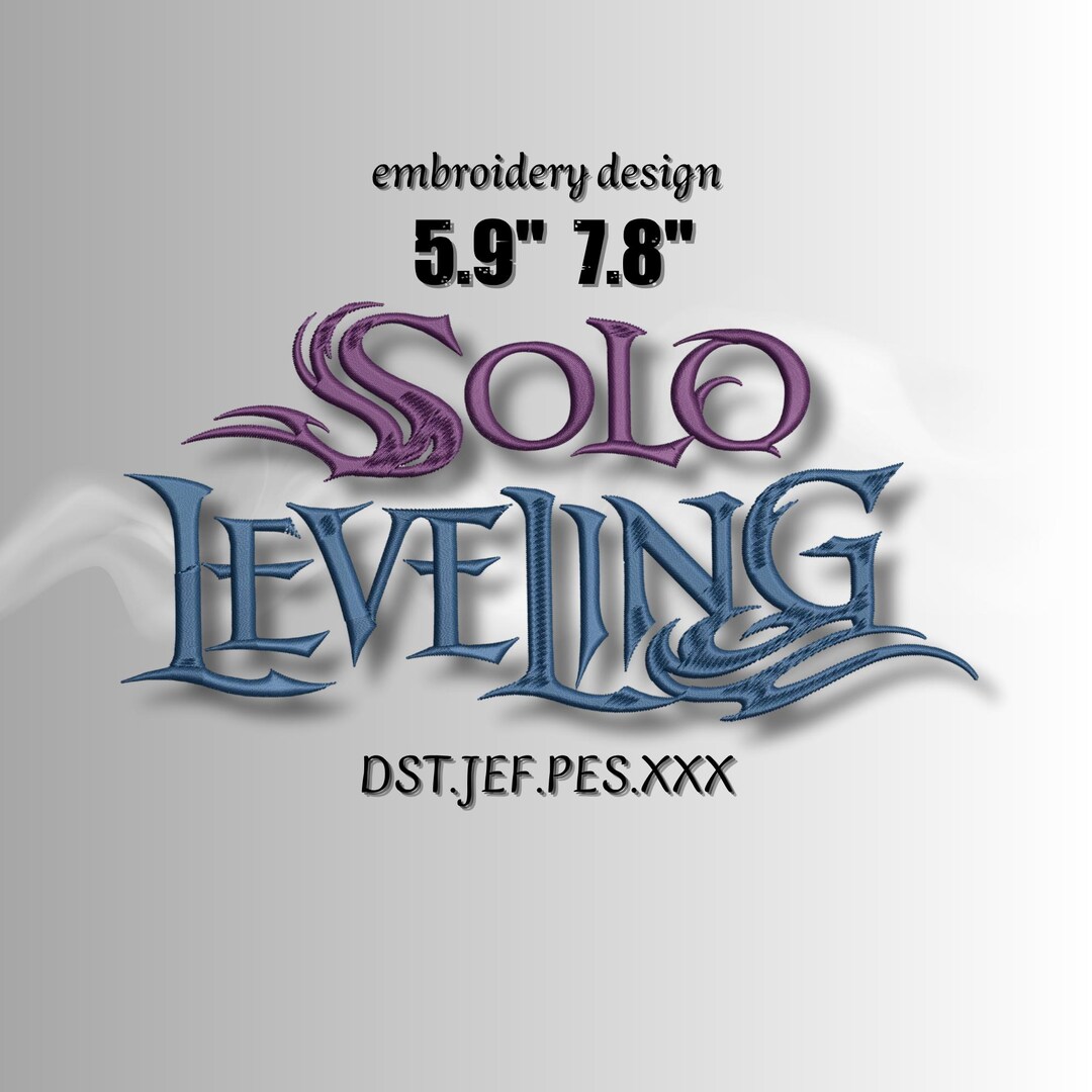 Solo Leveling Embroidery Design | Anime Logo Machine Embroidery File ...