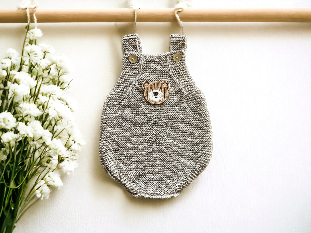Knitted Baby Romper, Hand-knitted Baby Rompers, All-in-one Babysuit ...