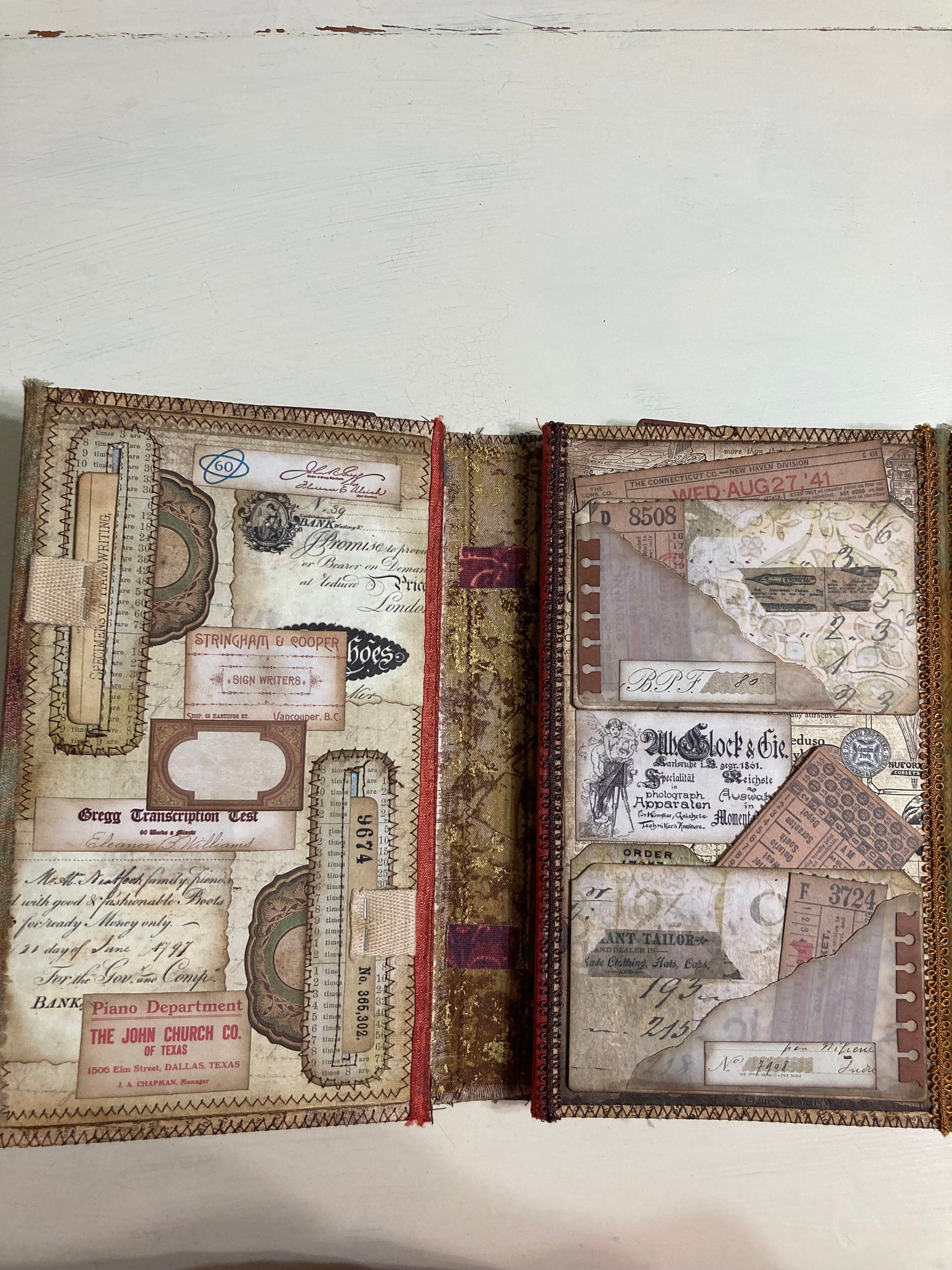 Attache Case/briefcase Style Journal - Handmade Journal, Vintage Style ...