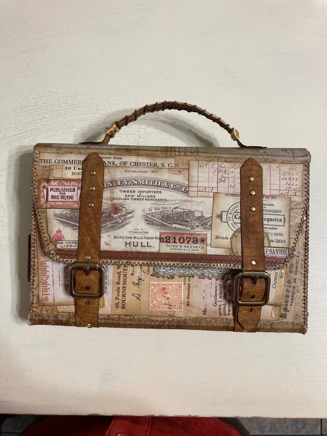 Attache Case/briefcase Style Journal - Handmade Journal, Vintage Style ...