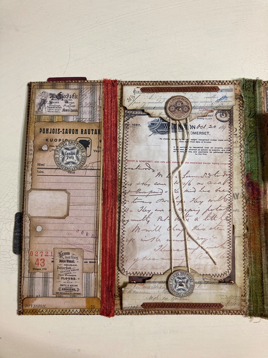Attache Case/briefcase Style Journal - Handmade Journal, Vintage Style ...