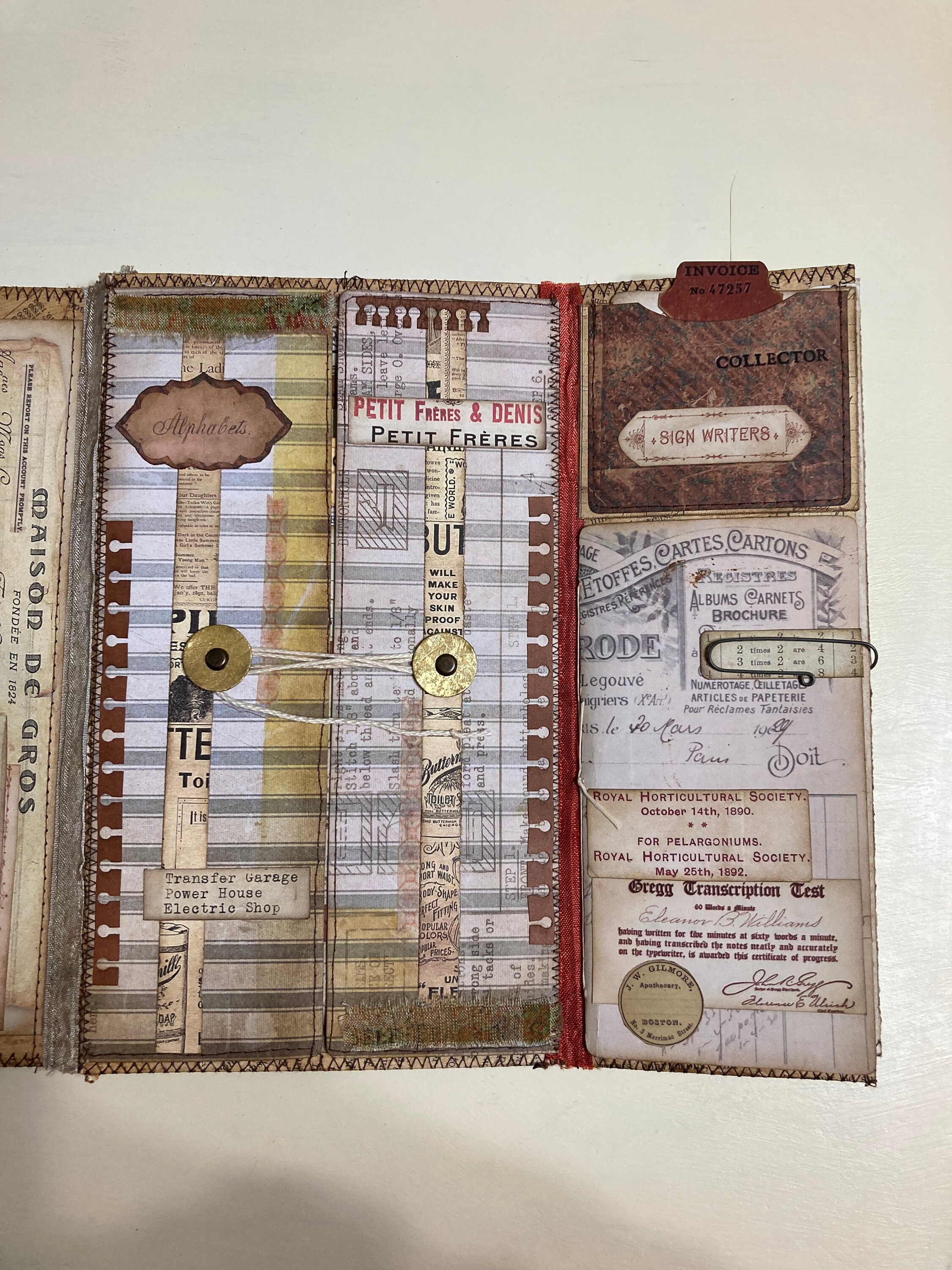 Attache Case/briefcase Style Journal - Handmade Journal, Vintage Style ...
