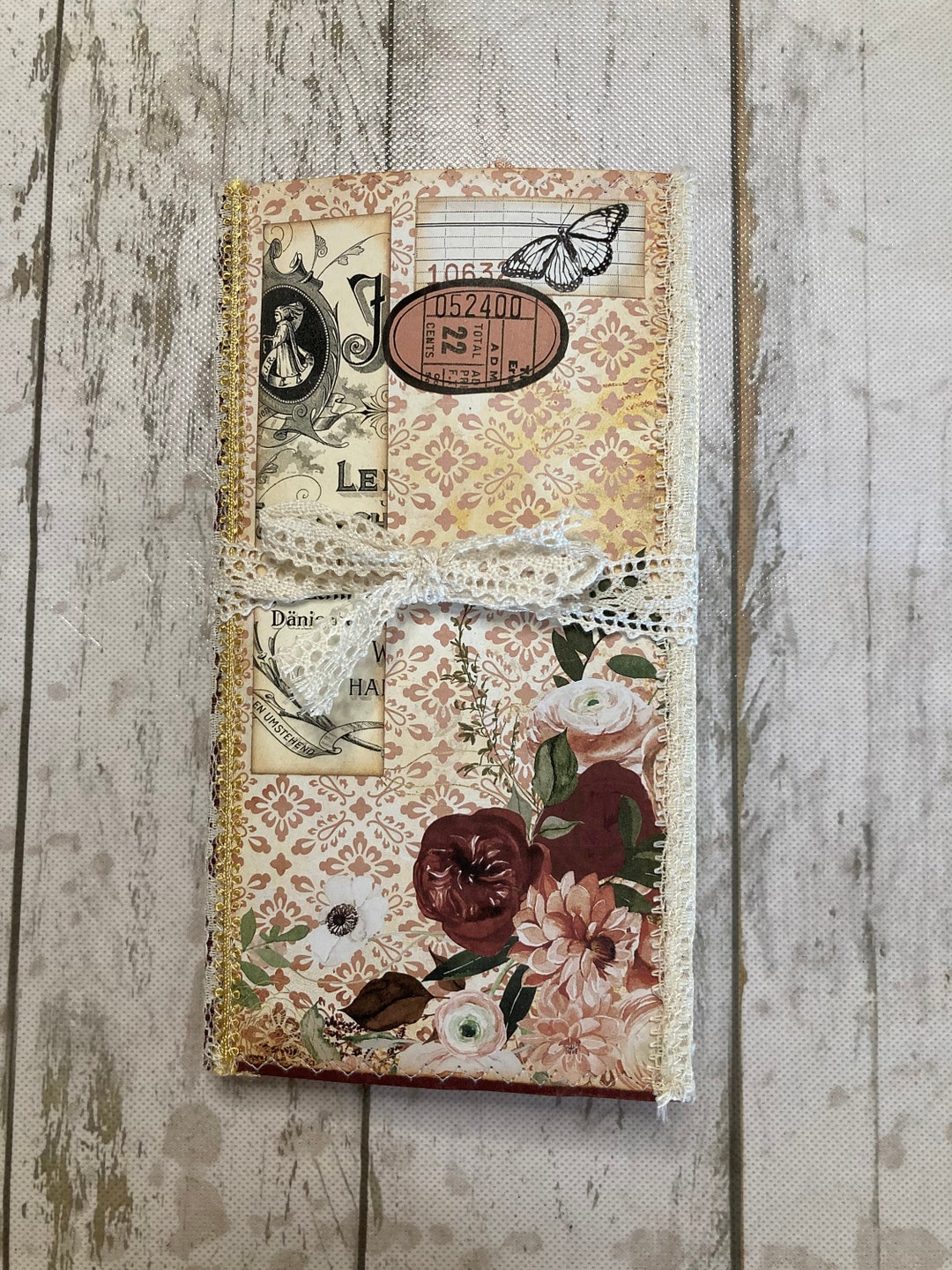 Altered File Folder Journal / Whispering Florals Handcrafted by Kat ...