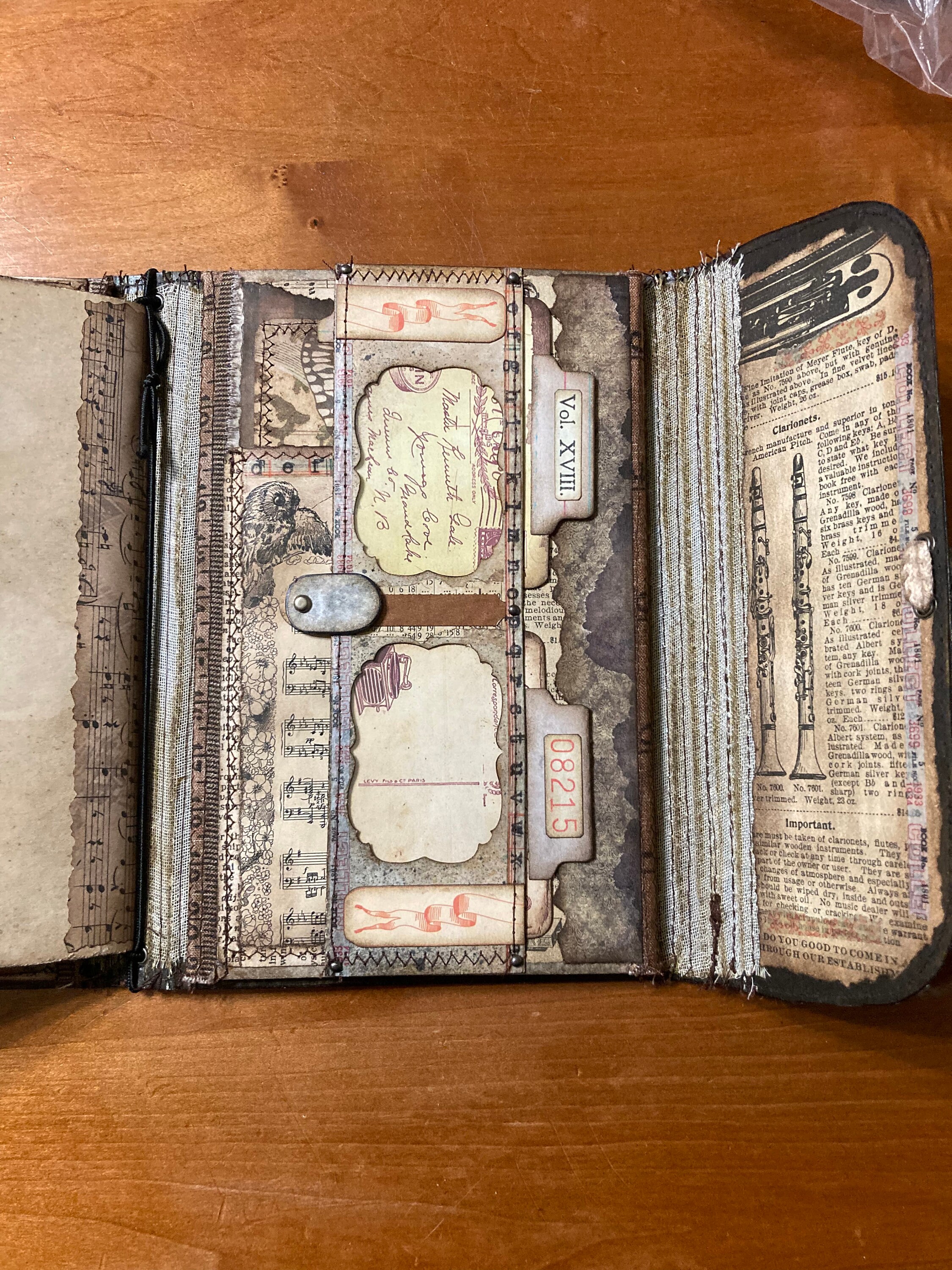 Vintage Style Folio Journal Musical Themed Handcrafted by Kat Urato ...