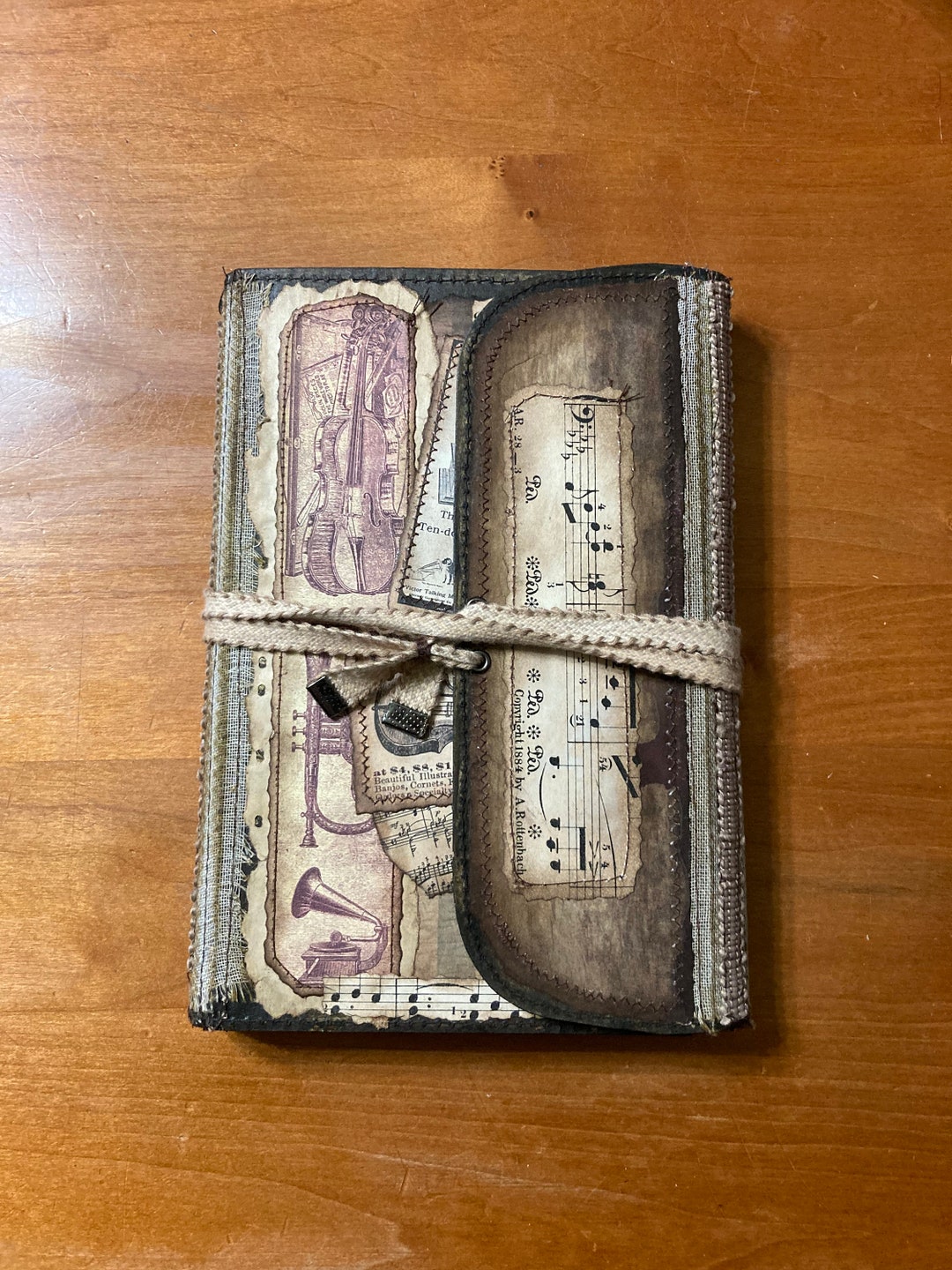 Vintage Style Folio Journal Musical Themed - Handcrafted by Kat Urato ...