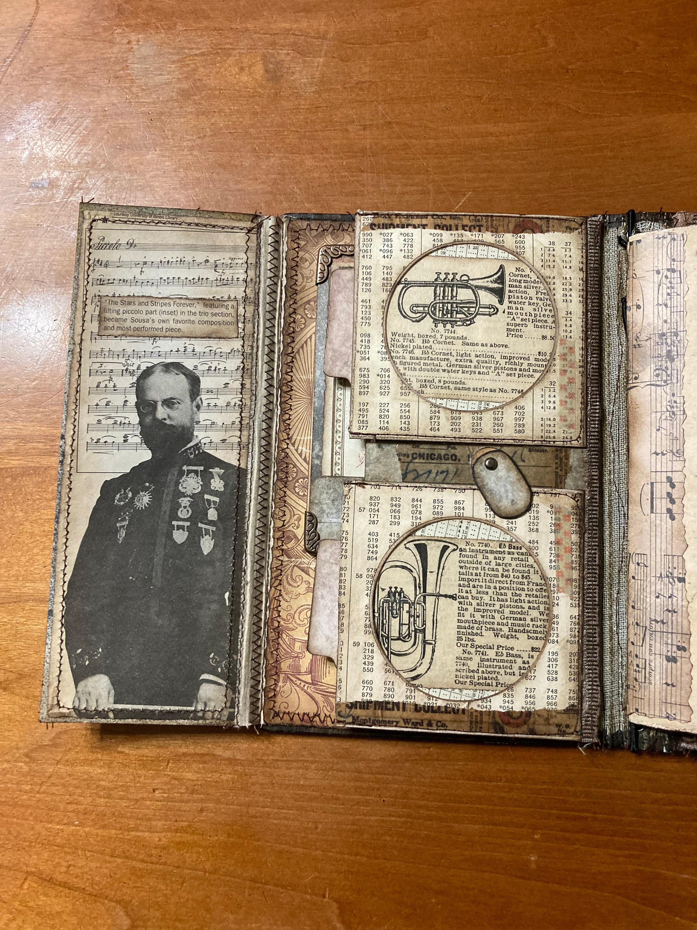 Vintage Style Folio Journal Musical Themed - Handcrafted by Kat Urato ...