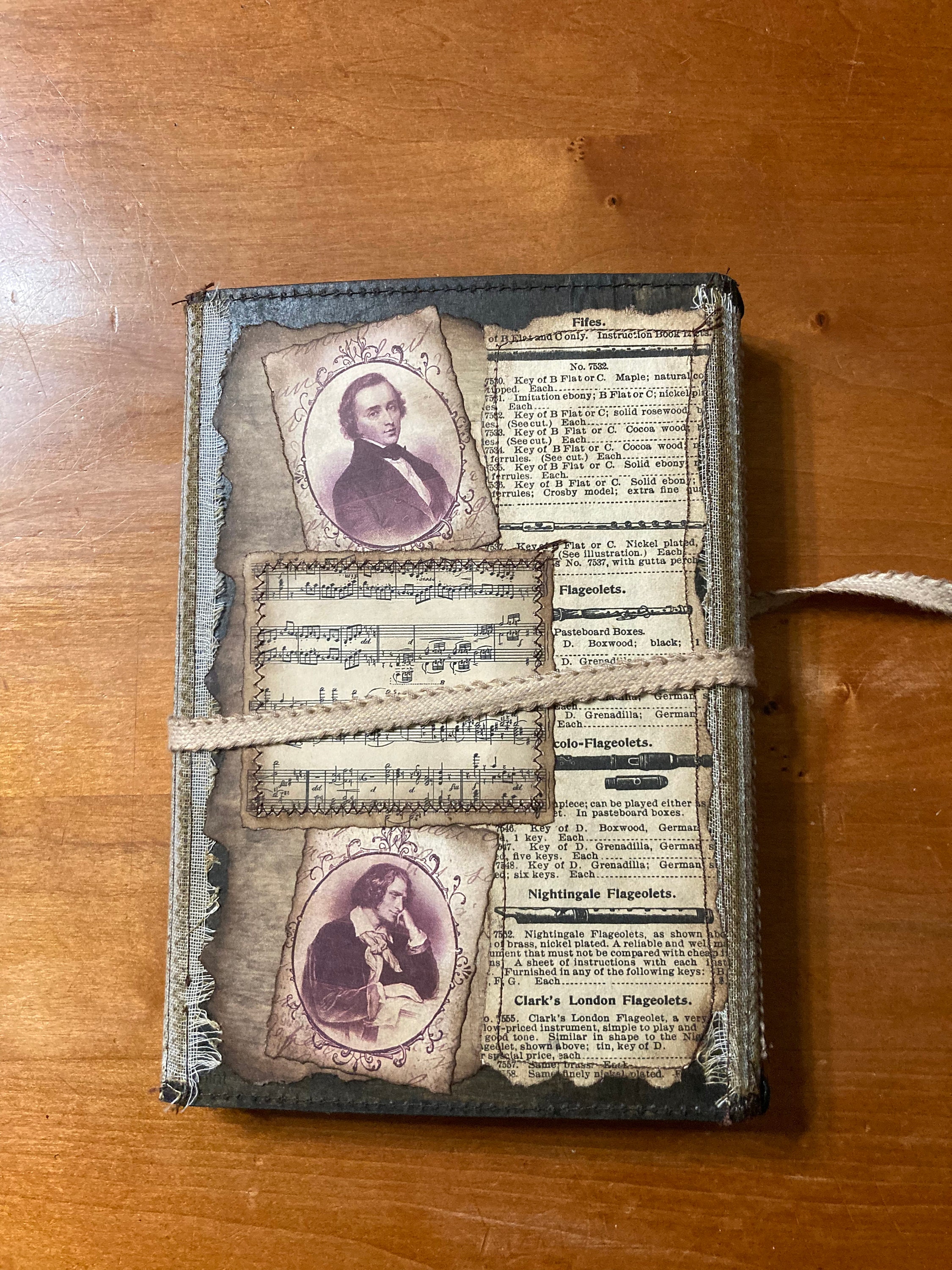 Vintage Style Folio Journal Musical Themed - Handcrafted by Kat Urato ...