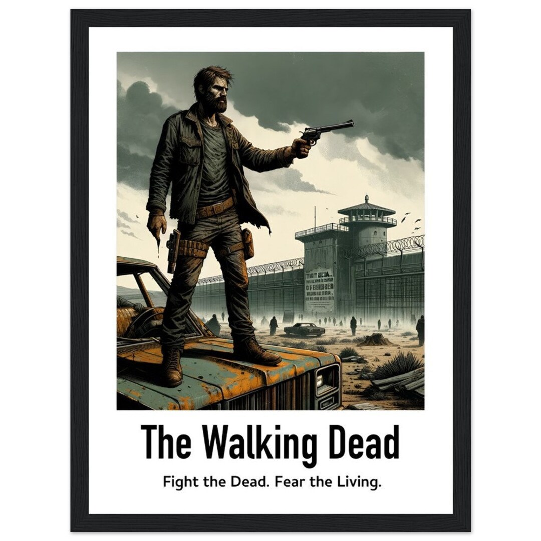 Framed the Walking Dead Poster TWA Survivor's Standoff Post-apocalyptic ...