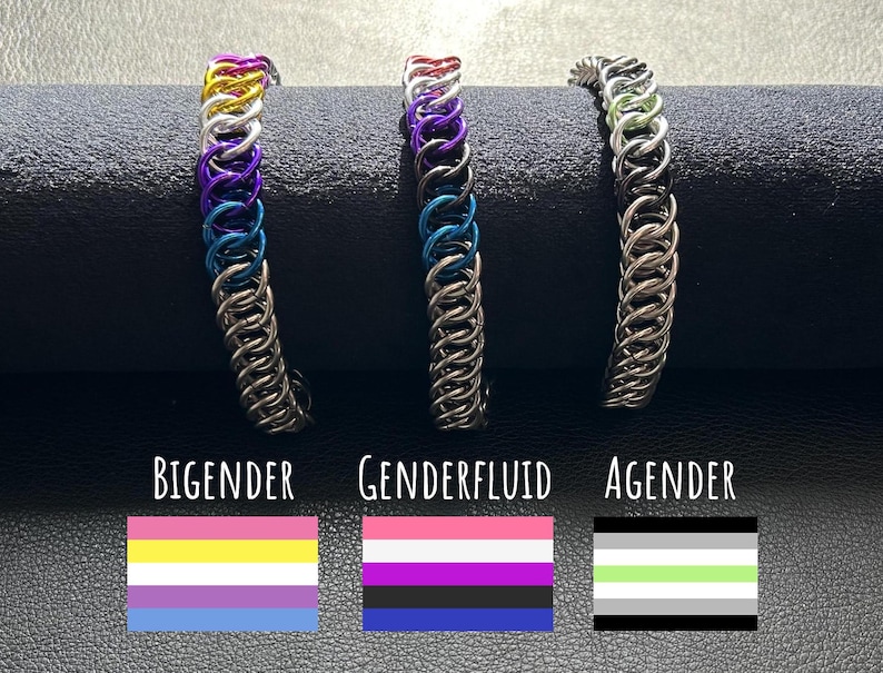 LGBTQIA+ Handcrafted Pride Chainmail Bracelet - Etsy