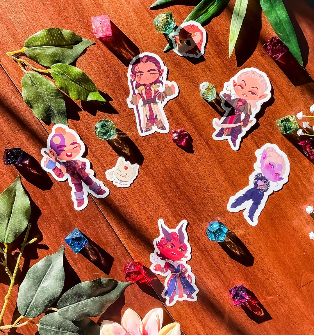 BG3 Character Stickers: Waterproof D&D RPG Decals - Etsy