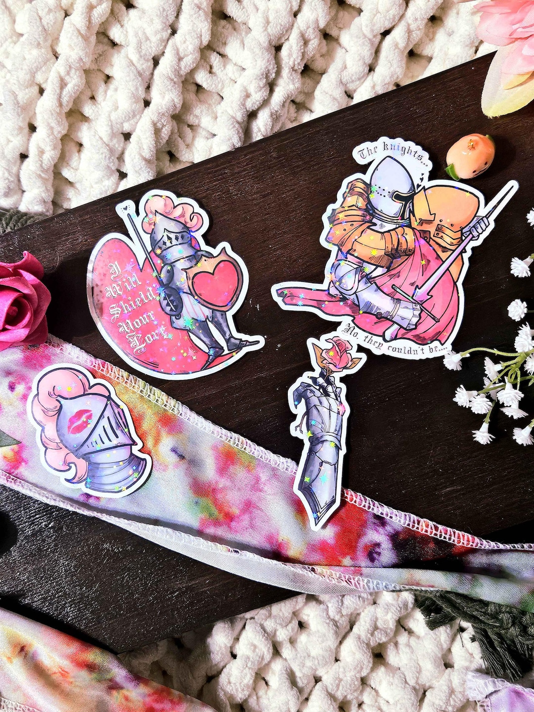 Valentine's Knight Sticker Set | 4 Stickers | Laminated - Etsy