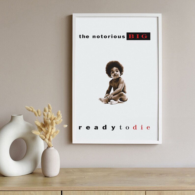 Notorious B.I.G Biggie Smalls Ready to Die Album Music Cover Poster, Wall Art Canvas, Art Poster ...