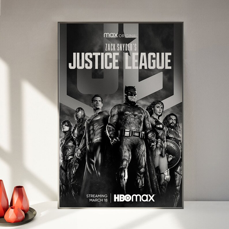 Zack Snyder's Justice League Movie Poster, Wall Art Canvas Print, Art ...