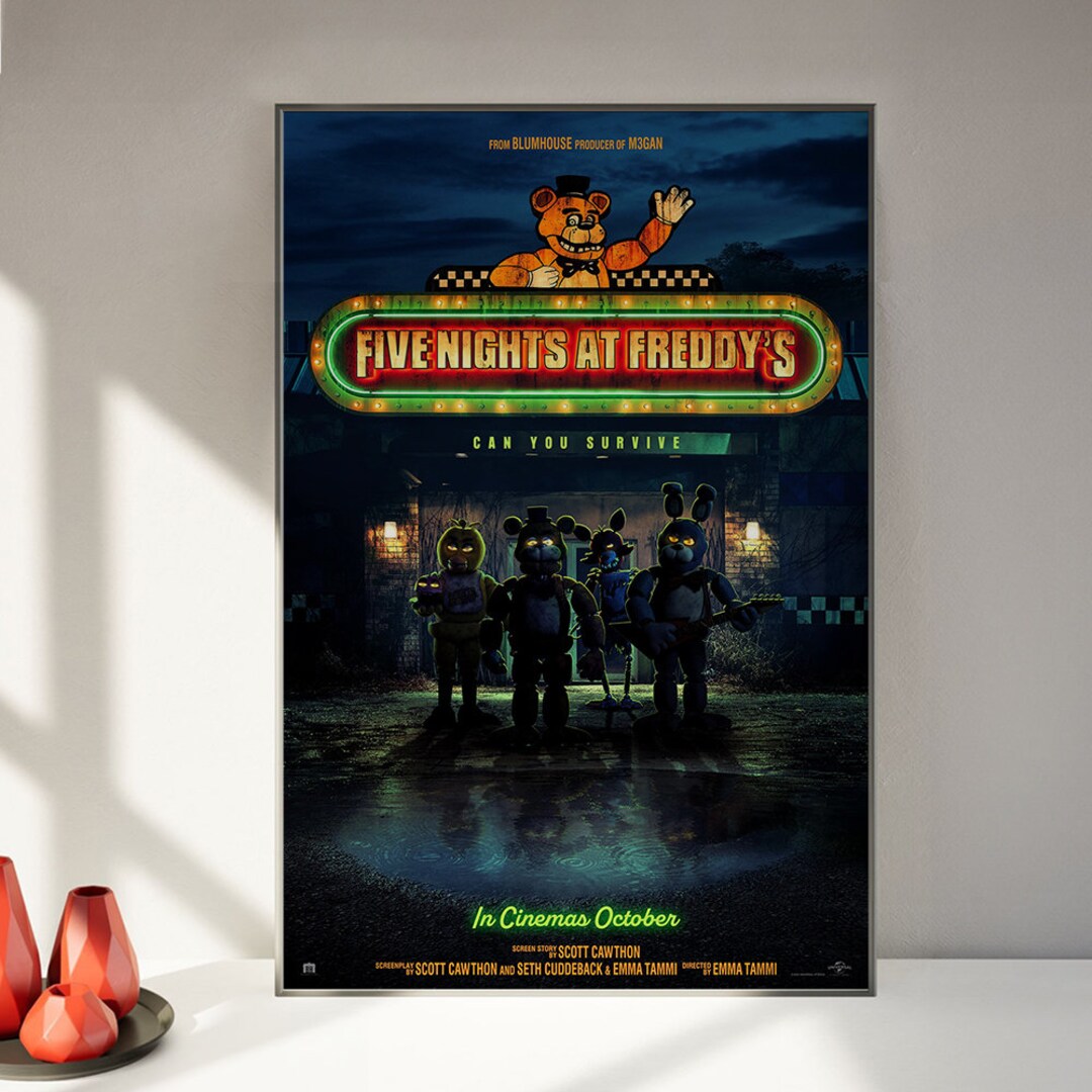 Five Nights at Freddy's Movie Poster, Wall Art Canvas Print, Art Poster ...