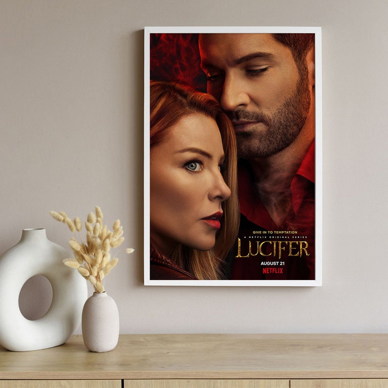 Lucifer Poster TV Movie Poster, Wall Art Canvas Print, Art Poster for ...