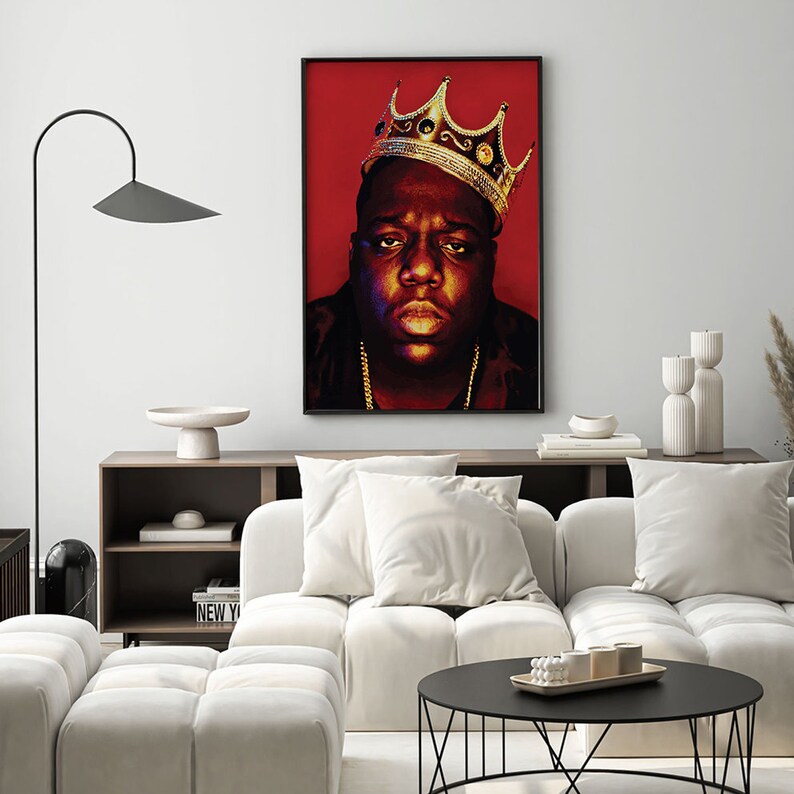The Notorious B.I.G Biggie Smalls Smoke Poster, Wall Art Canvas Print ...