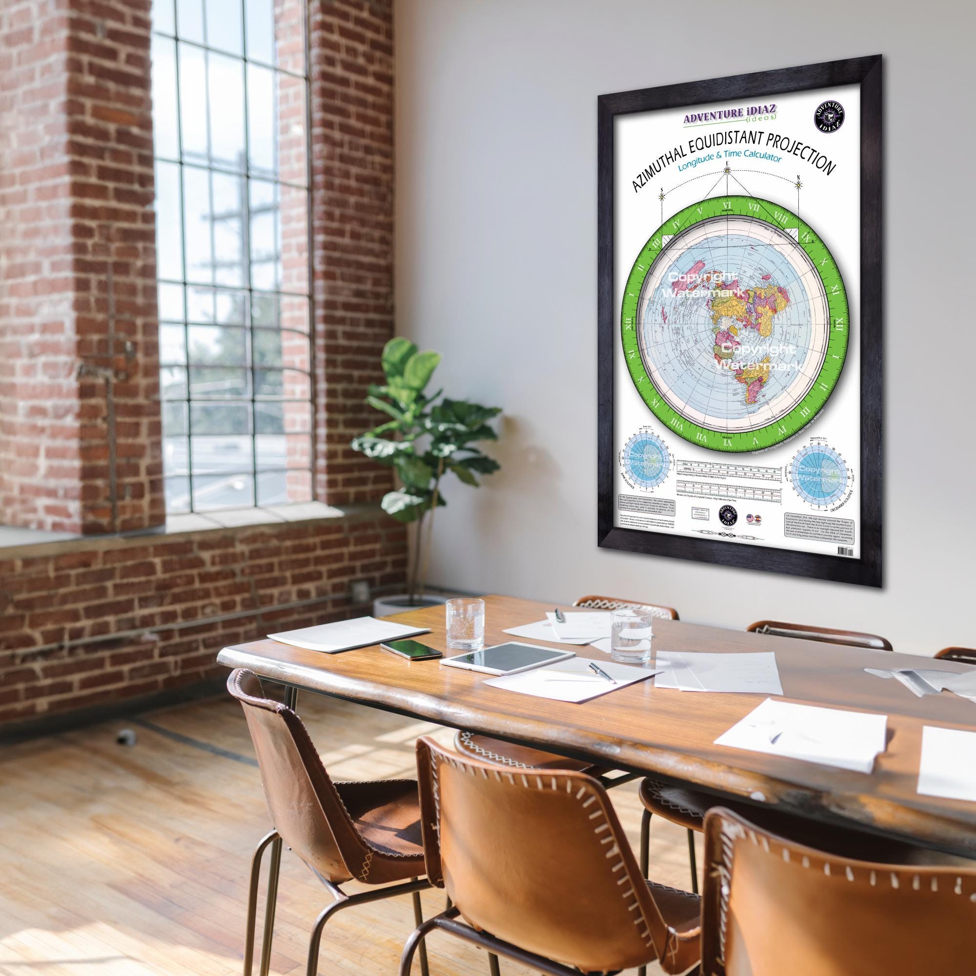 Gleason Flat Earth Map of the World, Extra Large Level Earth Old Map of ...