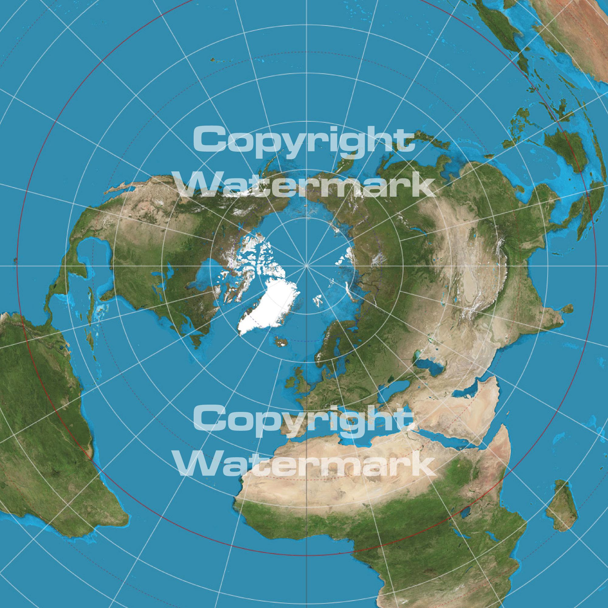 Flat Earth Map of the World, Extra Large Level Earth Map of the World ...
