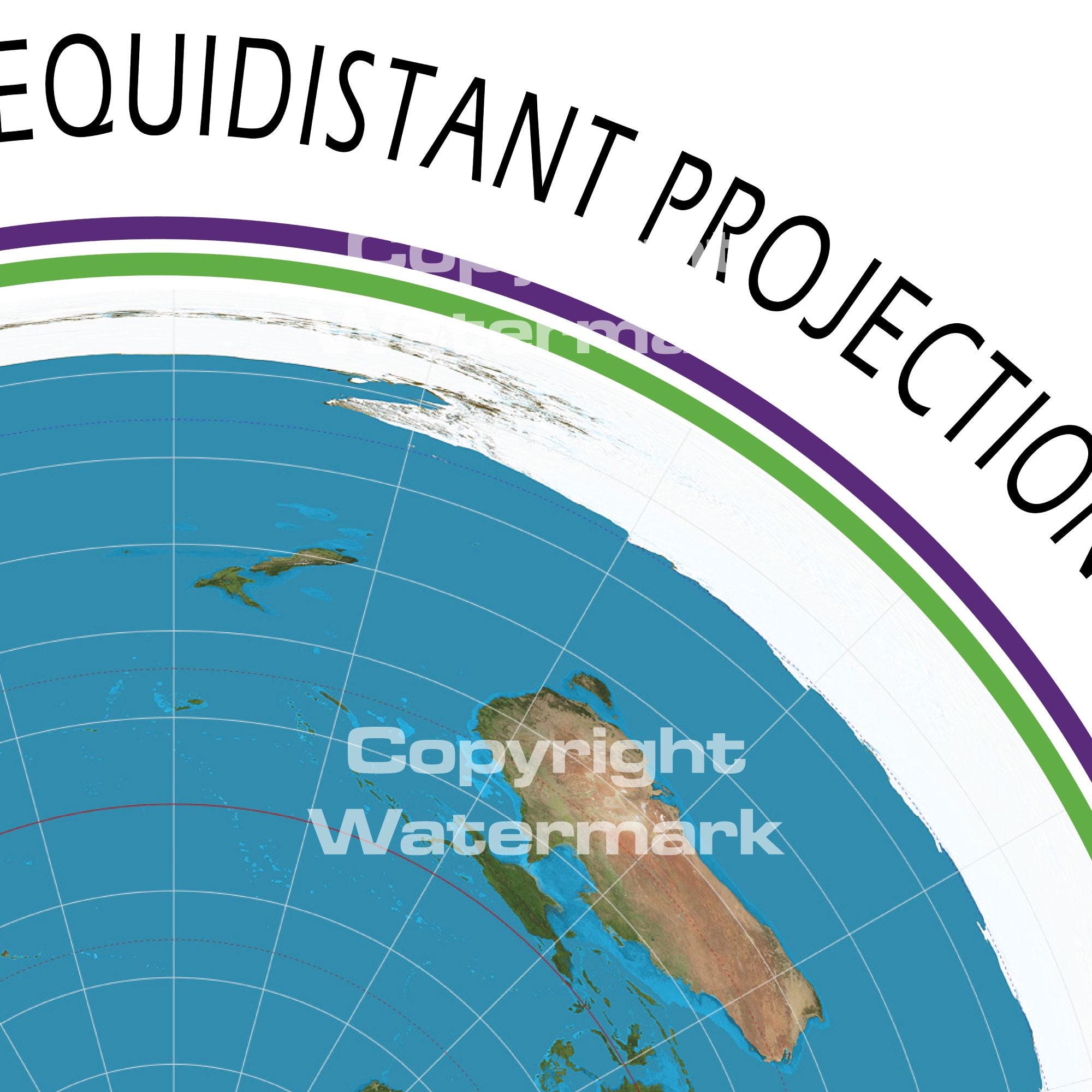 Flat Earth Map of the World, Extra Large Level Earth Map of the World ...
