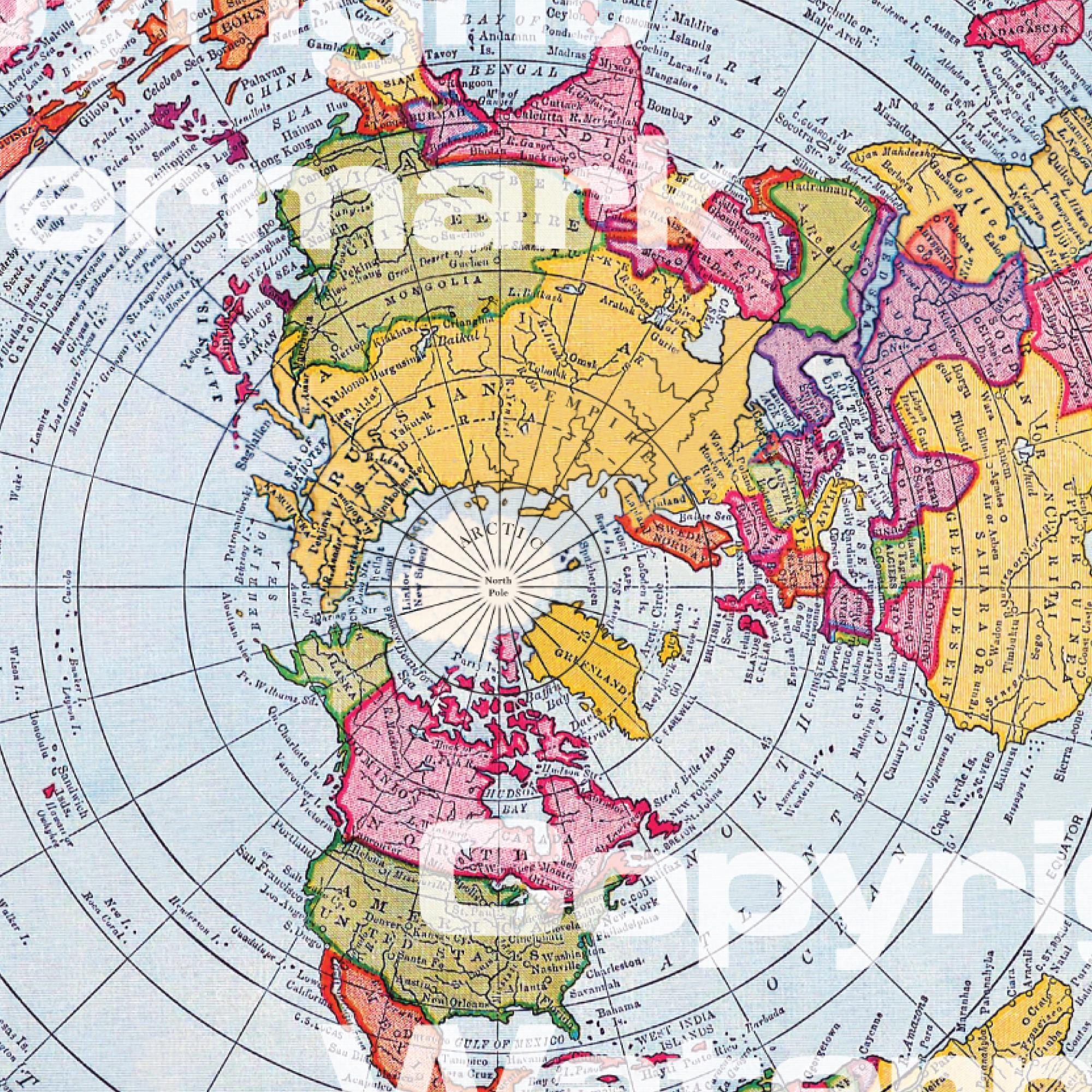 Gleason Flat Earth Map of the World, Extra Large Level Earth Old Map of ...