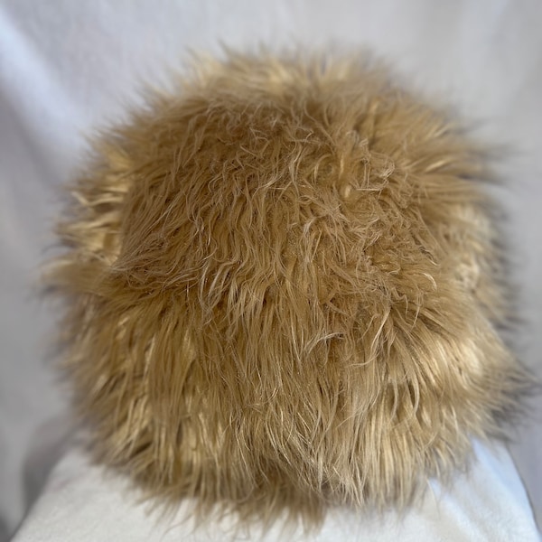 Round Furry Ball Pillow - Etsy