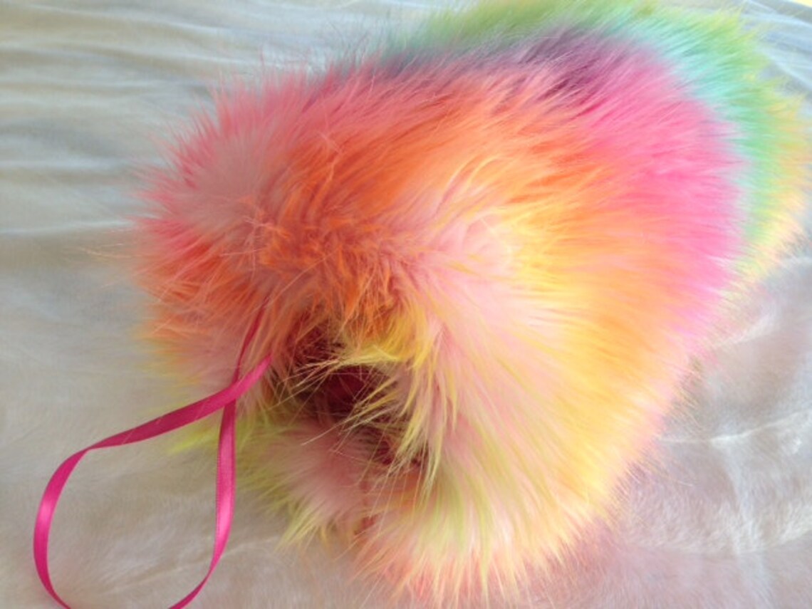 Multi Colored Hand Muff Faux Fur Weddings Since 2001 - Etsy
