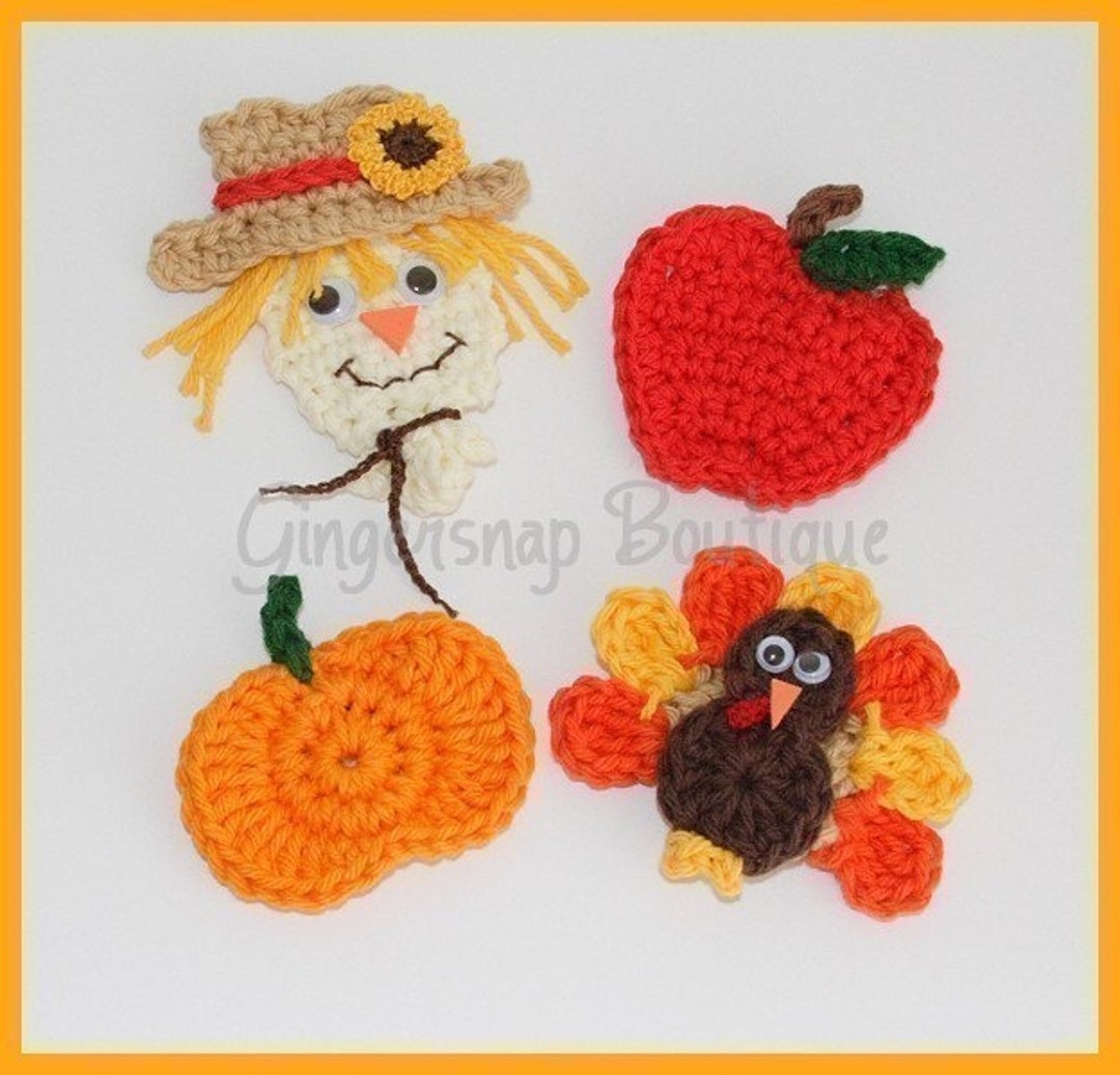 NEW LOWER PRICE Pdf Fall Embellishments Crochet Pattern Set - Etsy