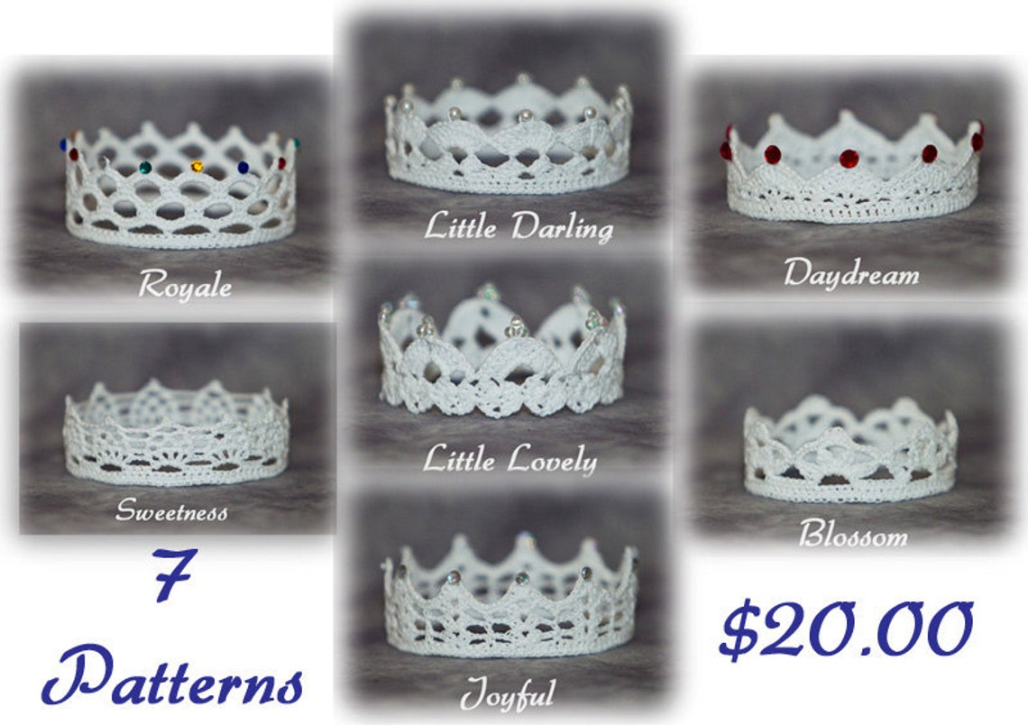 PATTERN BUNDLE All 7 Gingersnap Boutique Crochet Crown - Etsy