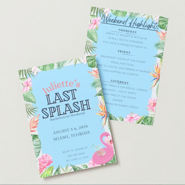 Last Splash Bachelorette - Etsy