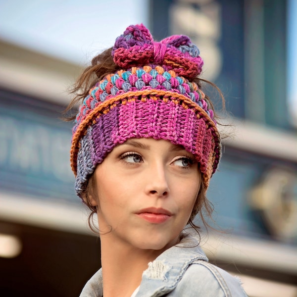Messy Bun Hat - Etsy