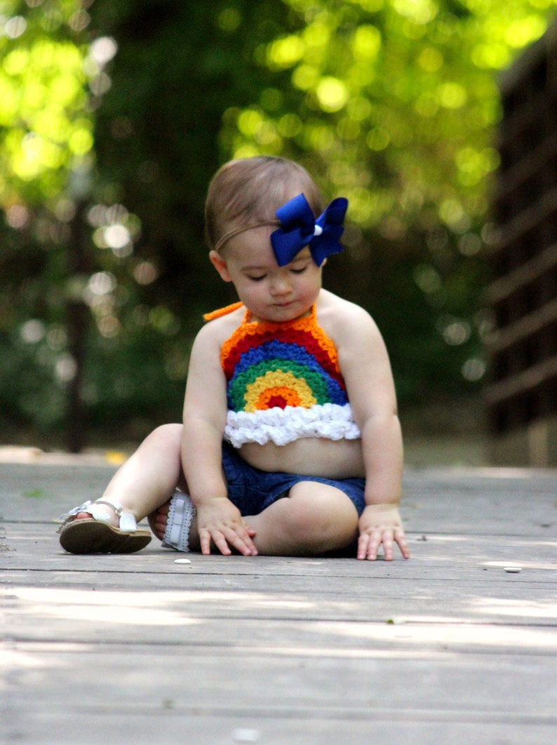 Girls Crochet Halter Pattern - Girls Halter Top Crochet Pattern - Baby ...