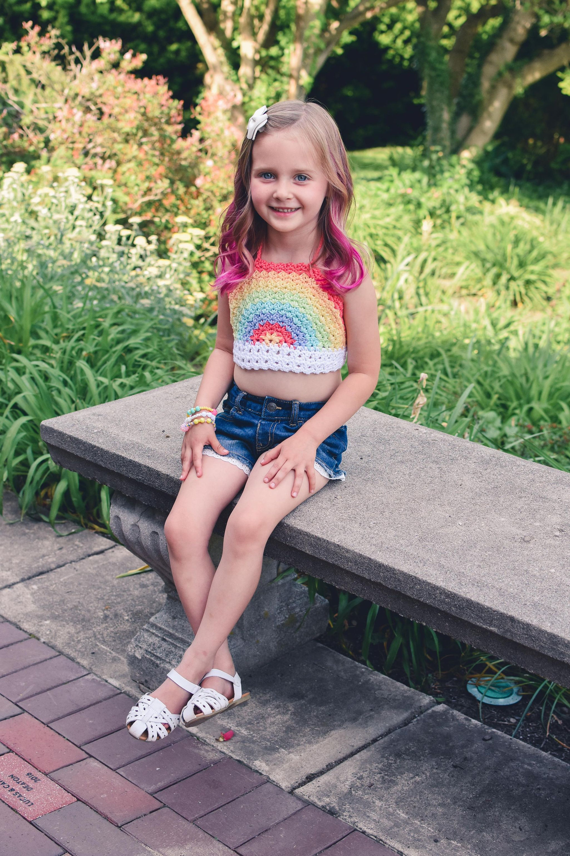 Rainbow Halter Crochet Pattern Rainbow Kids Crop Top Pattern - Etsy UK