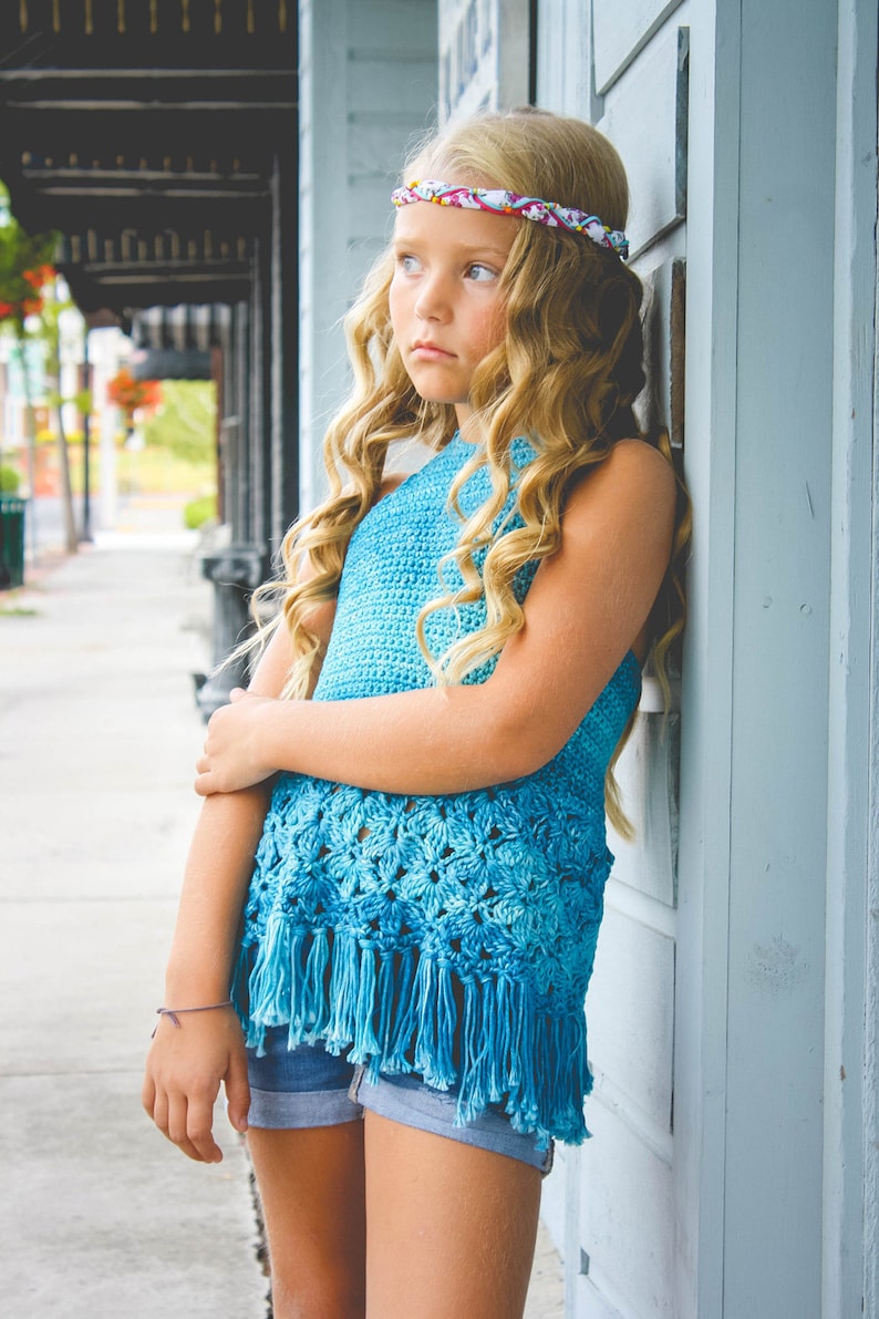 Boho Crochet Halter Top Pattern Girls Crochet Top Pattern | Etsy