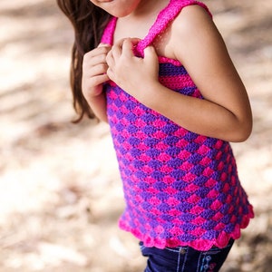 Girls Crochet Top Pattern- Toddler Crochet Top Pattern - Kids Crochet ...
