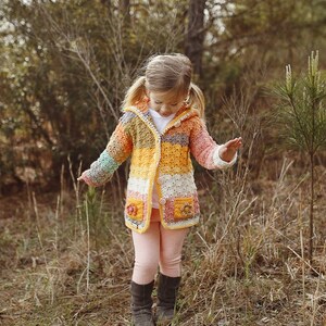 Crochet Jacket Pattern - Kids Crochet Cardigan Pattern - Hooded ...