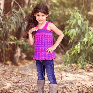 Girls Crochet Top Pattern- Toddler Crochet Top Pattern - Kids Crochet ...
