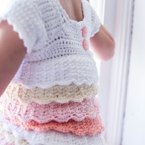 Girls Crochet Top Pattern- Toddler Crochet Top Pattern - Layered Petals ...