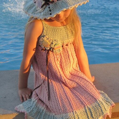 Crochet Sundress Pattern Girls Crochet Dress Pattern Cover - Etsy