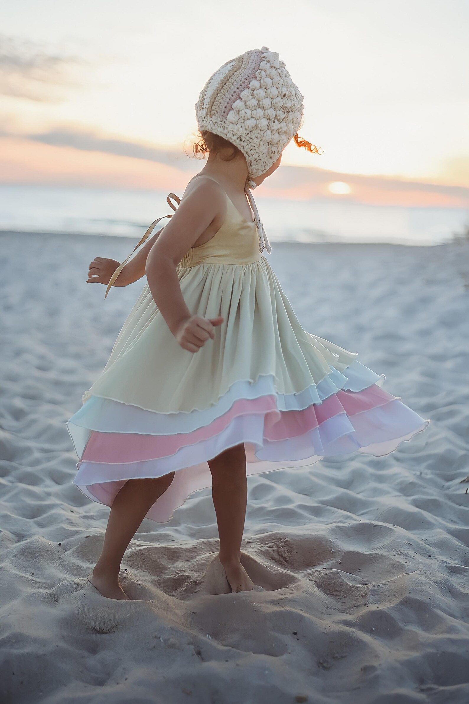 Rainbow Bobble Bonnet Crochet Pattern | Etsy