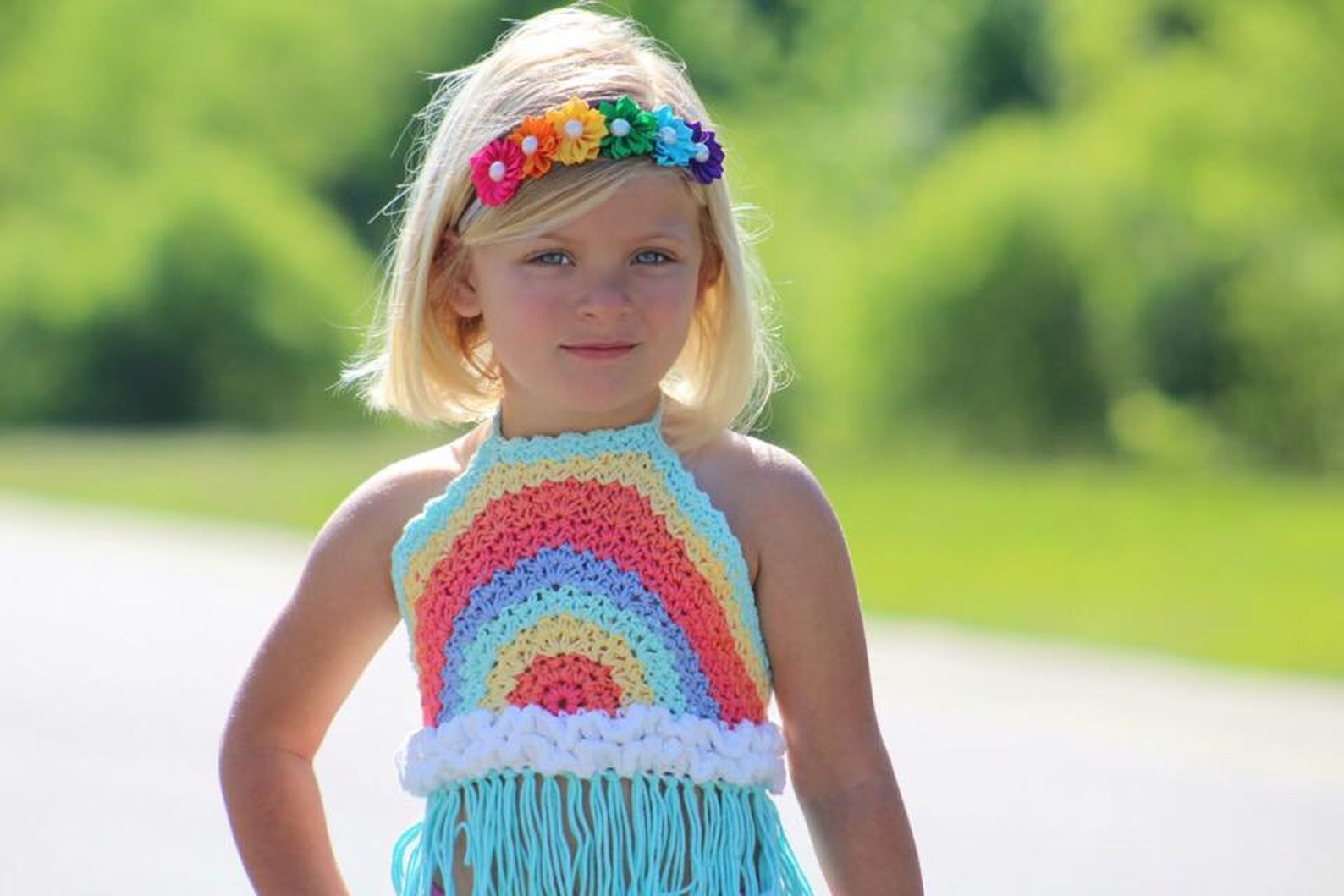 Girls Crochet Halter Pattern Girls Halter Top Crochet - Etsy Canada
