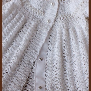 Celestial Christening Gown Crochet Pattern Sizes Newborn, 3 Mos, 6 Mos ...