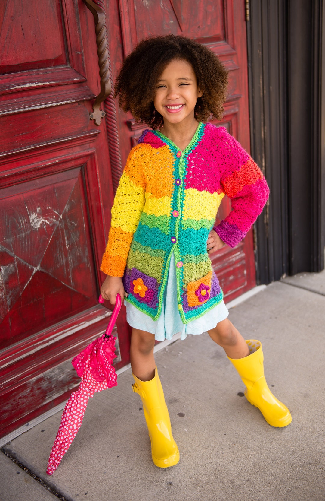 Crochet Jacket Pattern - Kids Crochet Cardigan Pattern - Hooded ...