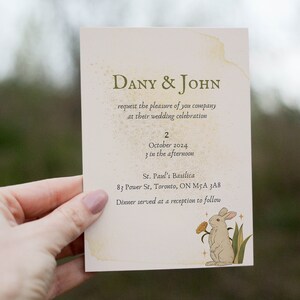 Vintage Fairy Tale Wedding Invitation Template Rustic Wedding ...