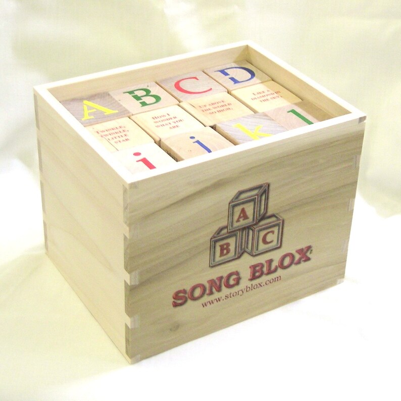 Songblox 36 Wooden Alphabet Blocks 31 Classic Childrens Songs - Etsy
